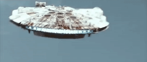 Millennium falcon movie star wars GIF - Find on GIFER