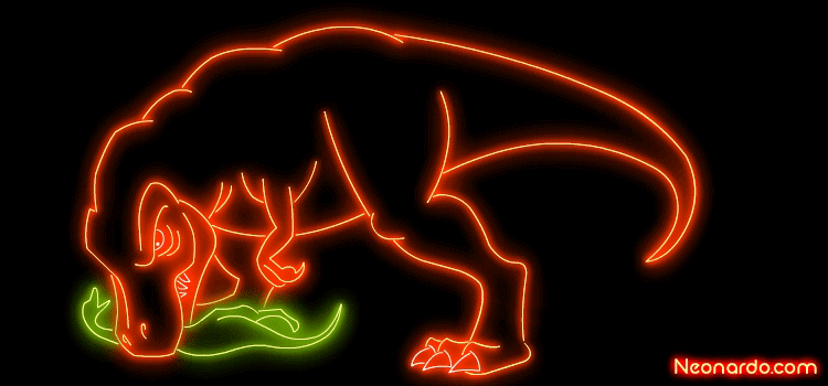 Neon dinosaur t rex GIF - Find on GIFER