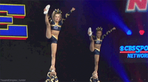 GIF stunt cheerleading sports - animated GIF on GIFER