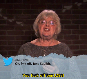 GIF june squibb mean tweets - animated GIF on GIFER