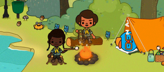 Camping bonfire campfire GIF - Find on GIFER