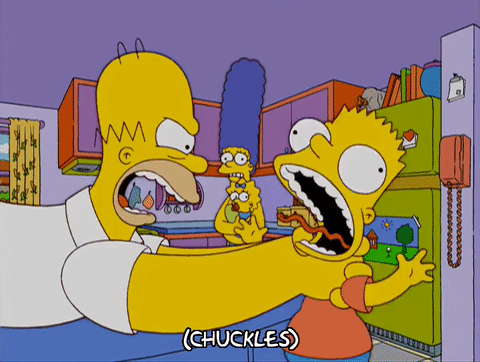 GIF kitchen strangle homer simpson - animated GIF on GIFER