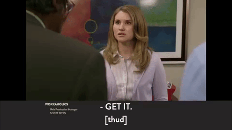 Comedy central jillian belk adictos al trabajo GIF - Encontrar en GIFER