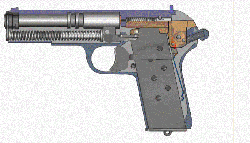 Mechanical illustration handgun GIF - Find on GIFER