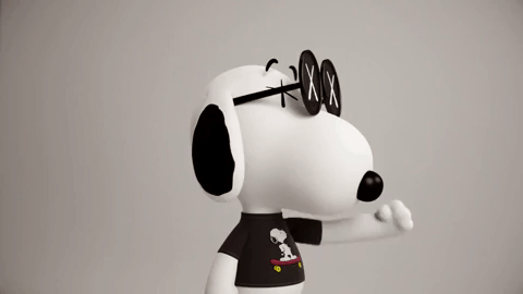 Snoopy kaws cool dude GIF on GIFER - by Mikashakar