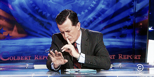 Stephen colbert the colbert report errol morris GIF - Find on GIFER