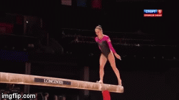 Balance beam GIF - Find on GIFER