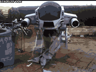 Ed 209 robocop funny GIF - Find on GIFER