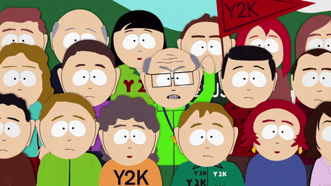 GIF mr garrison angry mob kate brown - animated GIF on GIFER