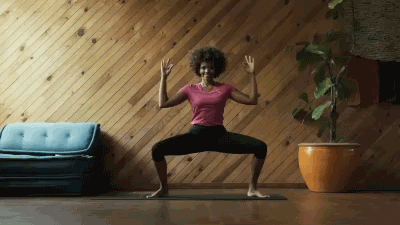Fitness celebrities yoga GIF - Find on GIFER