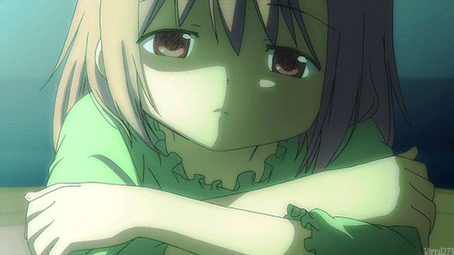 Madoka kaname anime sad GIF - Find on GIFER