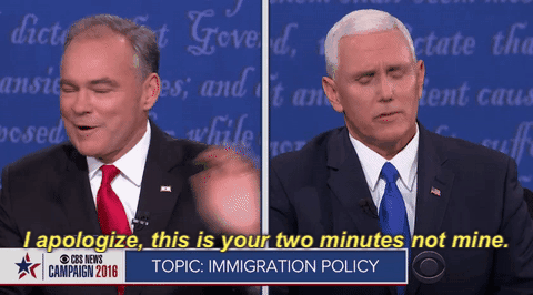Debate tim kaine vp debate 2016 GIF - Find on GIFER