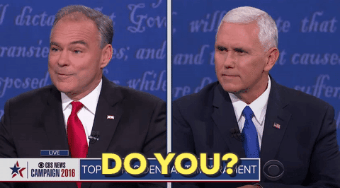 Debate tim kaine mike pence GIF - Find on GIFER