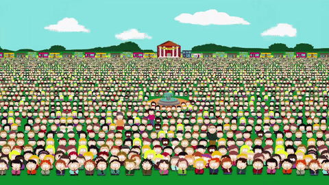 Crowd children gathering GIF - Find on GIFER