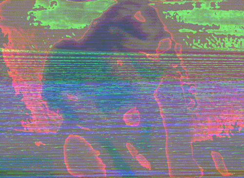 Glitch art pink houses GIF - Find on GIFER