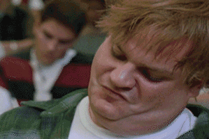GIF chris farley realization disturb - animated GIF on GIFER
