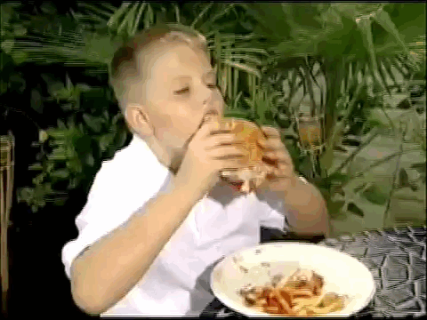 Mess cheeseburger messy GIF on GIFER - by Fearlessstone