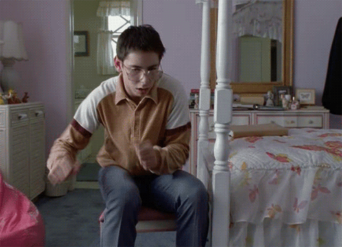 GIF excited awkward freaks and geeks - animated GIF on GIFER