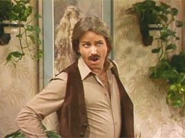 Threes company jack tripper janet wood GIF - Find on GIFER