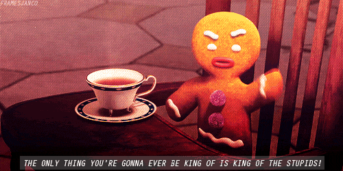 GIF stupid shrek gingerbread man - animated GIF on GIFER