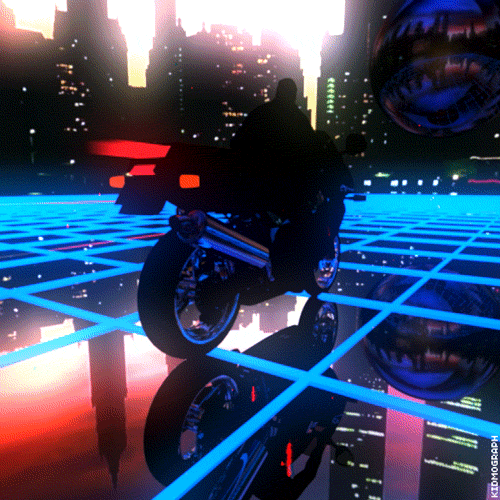 Grid cybeunk retrofuture GIF - Find on GIFER