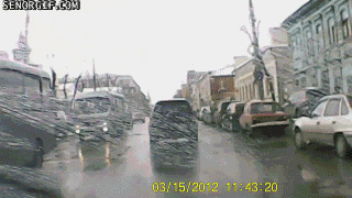 GIF fail jump cars - animated GIF on GIFER