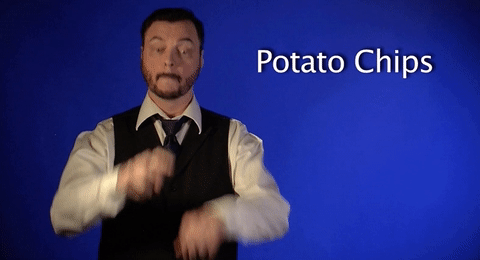 GIF sign with robert potato chips sign language - animated GIF on GIFER