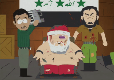 Santa hurt santa claus GIF - Find on GIFER