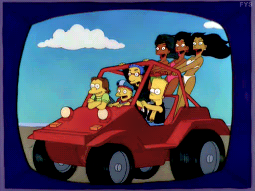 GIF boy band party posse simpsons - animated GIF on GIFER