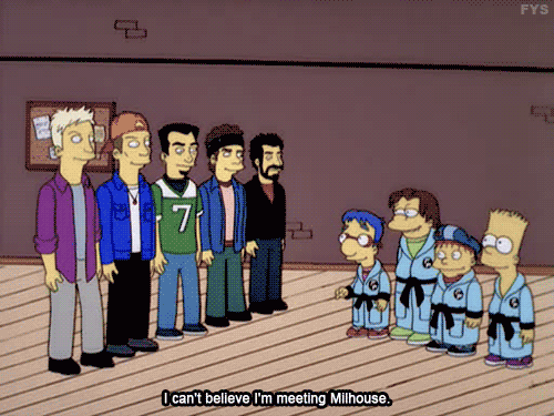Boy band party posse simpsons GIF - Find on GIFER