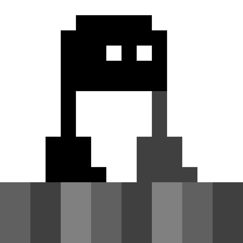 GIF pixelart black and white pixel - animated GIF on GIFER