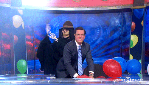 Colbert Balloons Gif