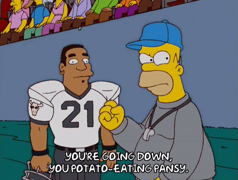 GIF coach homer simpson football - animated GIF on GIFER