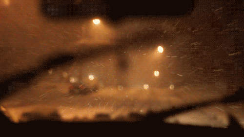 GIF drive snow night - animated GIF on GIFER