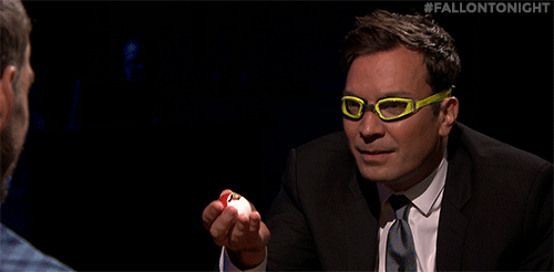 GIF jimmy fallon tonight show egg russian roulette - animated GIF on GIFER