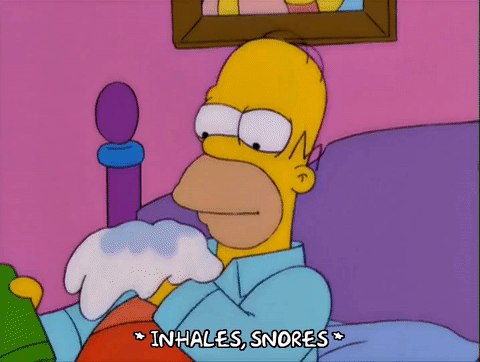 Snoring homer simpson marge simpson GIF - Find on GIFER