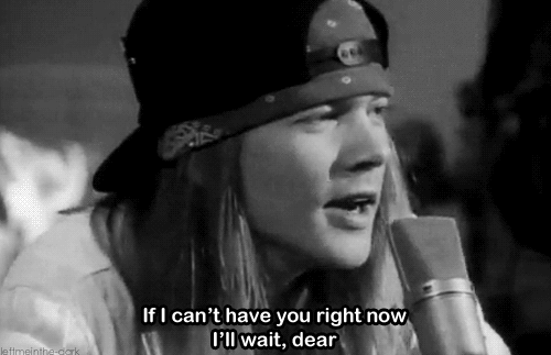 Patience axl rose black and white GIF - Find on GIFER