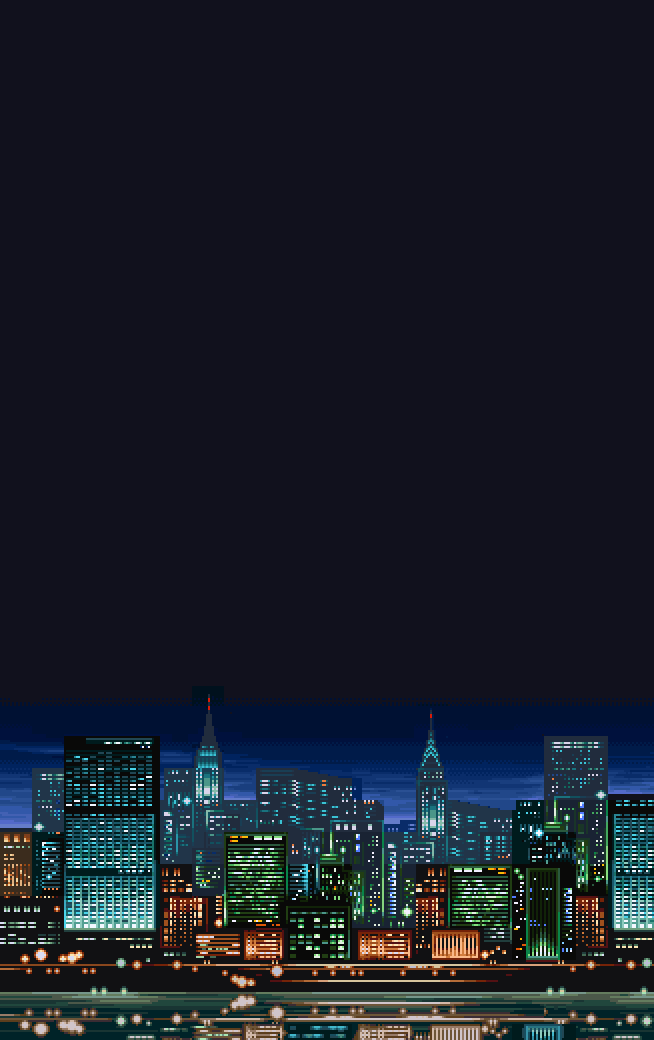 Pixel art cityscape smearedmascara GIF - Find on GIFER
