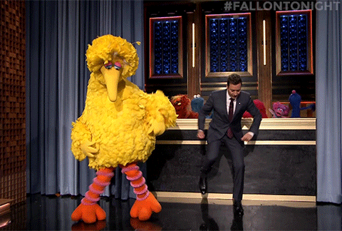 Sesame street dancing jimmy fallon GIF - Find on GIFER
