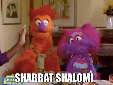 Shabbat shalom sesame street GIF - Find on GIFER