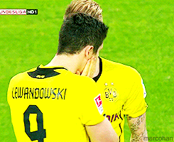GIF lewandowski game bromance - animated GIF on GIFER
