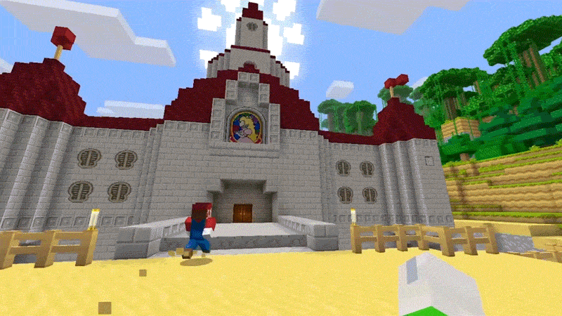 GIF minecraft mario super - animated GIF on GIFER