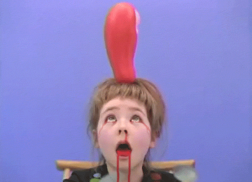 GIF weird head blood - animated GIF on GIFER