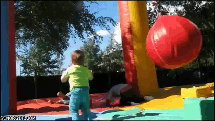 Castle bouncing toddler GIF - Find on GIFER