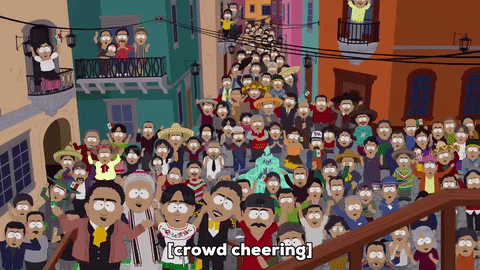 Crowd Cheering Animated Gif YARN | ♪ ♪ (CROWD CHEERING) | Sing