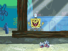 Sponge bob smile cartoon GIF - Find on GIFER