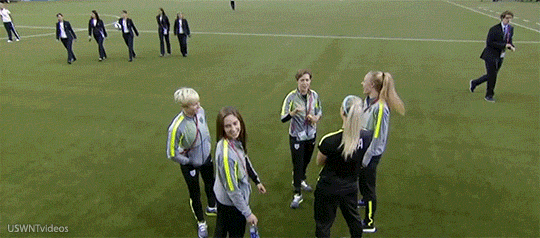 GIF uswnt megan rapinoe julie johnston - animated GIF on GIFER
