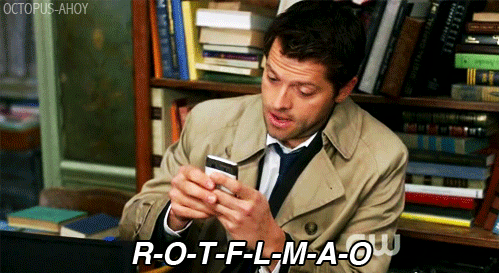 Queue misha collins reaction s GIF - Find on GIFER