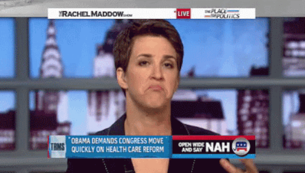 Rachel maddow uncomfortable stop whining GIF - Find on GIFER