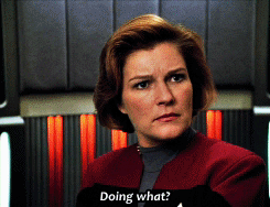 Voyager star trek kate mulgrew GIF - Find on GIFER